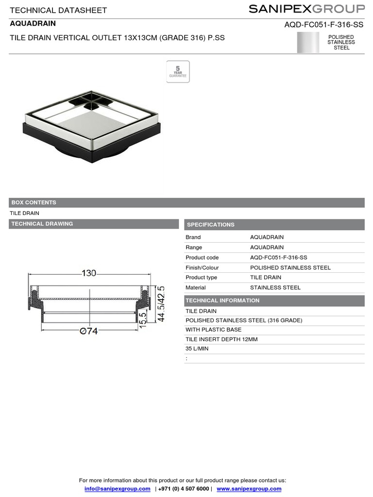 Aqd FC051 F 316 SS | PDF