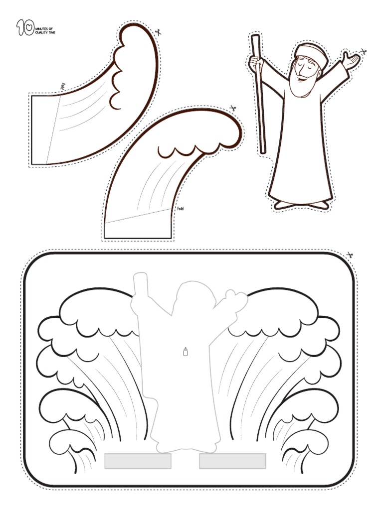 Moses and the Parting of the Red Sea Craft BW | PDF