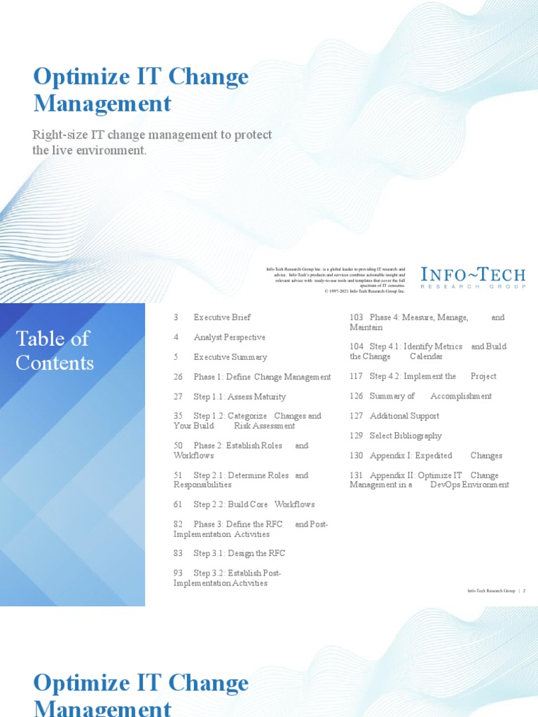 It Optimize IT Change Management Phases 1 4 R4 | PDF | Change ...