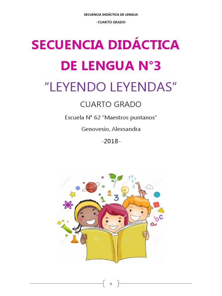 Secuencia de Leyenda 4 Grado Esc 62 | PDF
