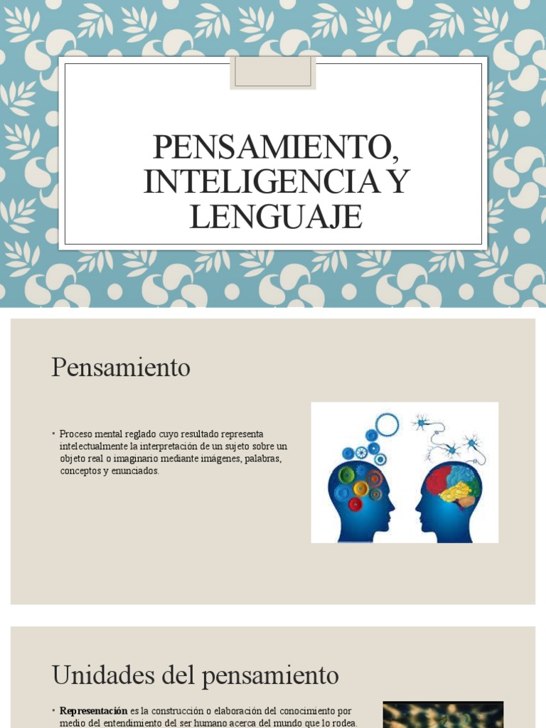 Pensamiento, Inteligencia y Lenguaje | PDF