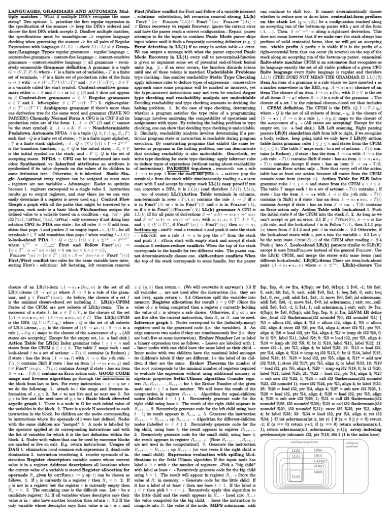 Cheat Sheet Final Final | PDF | Parsing | Linguistics Cheat Sheet Final Final | PDF | Parsing | Linguistics