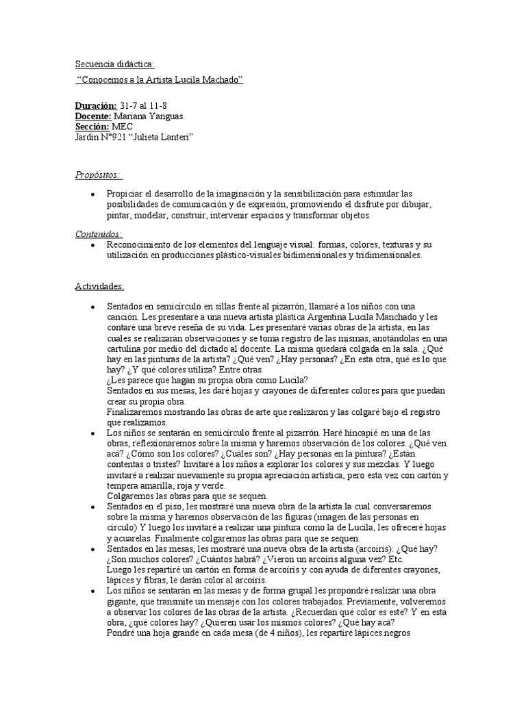 Conocemos A Lucila Machado. SD | PDF