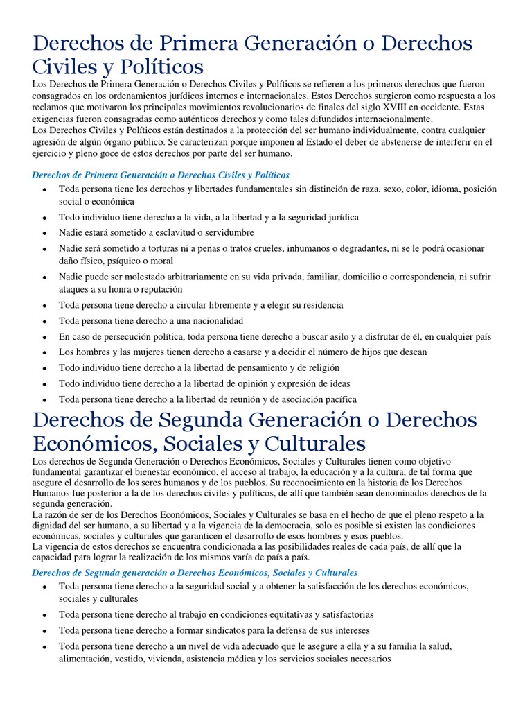 Derechos Civiles Del Ser Humano - DPCC | PDF