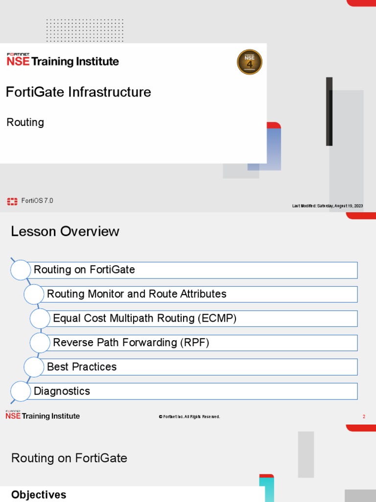 FortiGate Inf 01 Routing | PDF | Routing | Computer Architecture