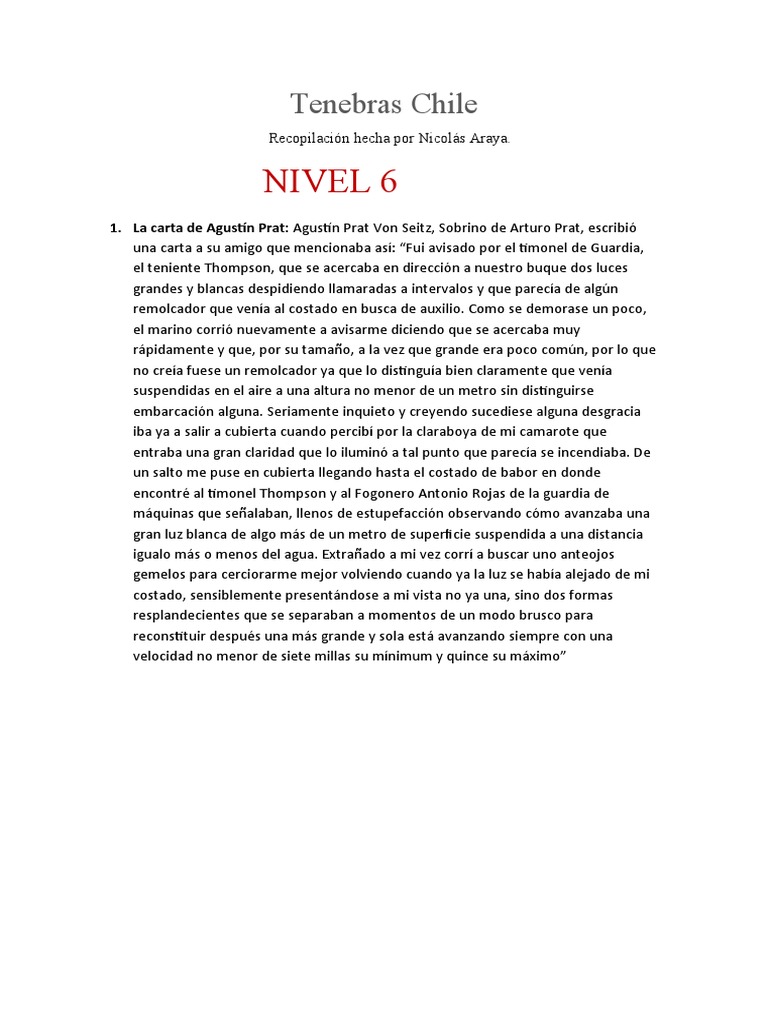 TENEBRAS-CHILE (1) | PDF