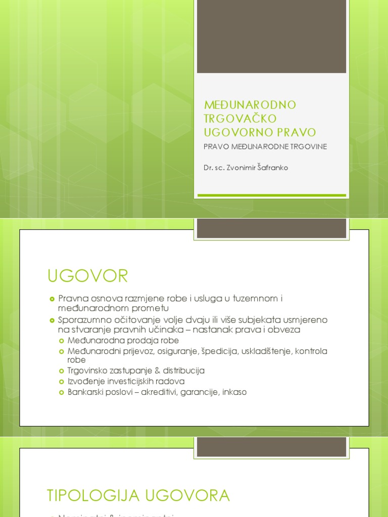 Pmt07 - Međunarodno Trgovačko Ugovorno Pravo | PDF