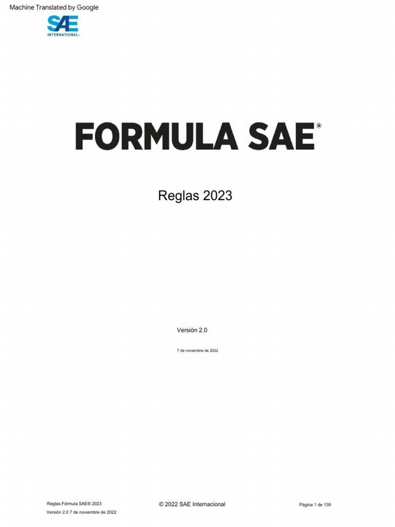 FSAE Rules 2023 V2 | Descargar gratis PDF | Acelerador | Ingeniería