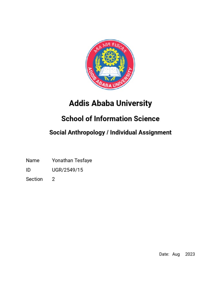 Anthropology Assignment | PDF | Social Science