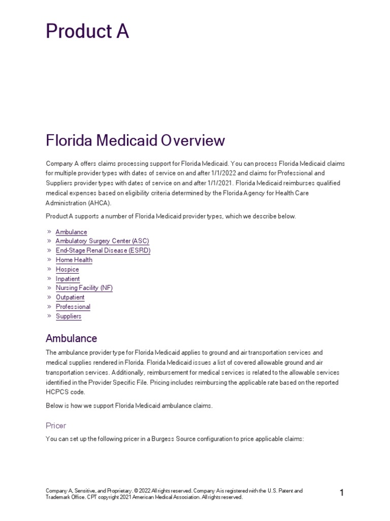 Producta Flmedicaid202204 | PDF | Medicaid | Hospice