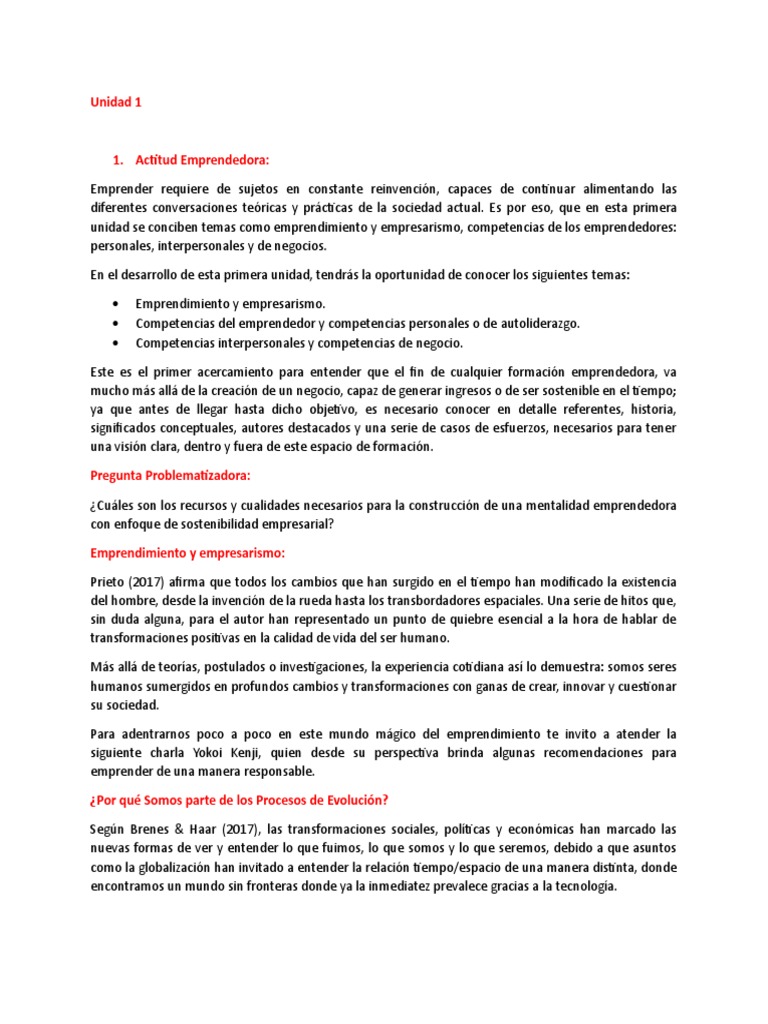 Mentalidad Emprendedora | PDF