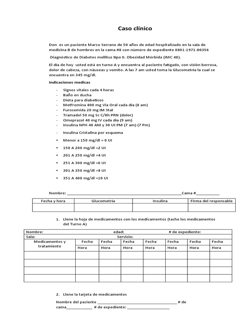Caso Clínico de Paciente Con Hiperglucemia | PDF Caso Clínico de Paciente Con Hiperglucemia | PDF