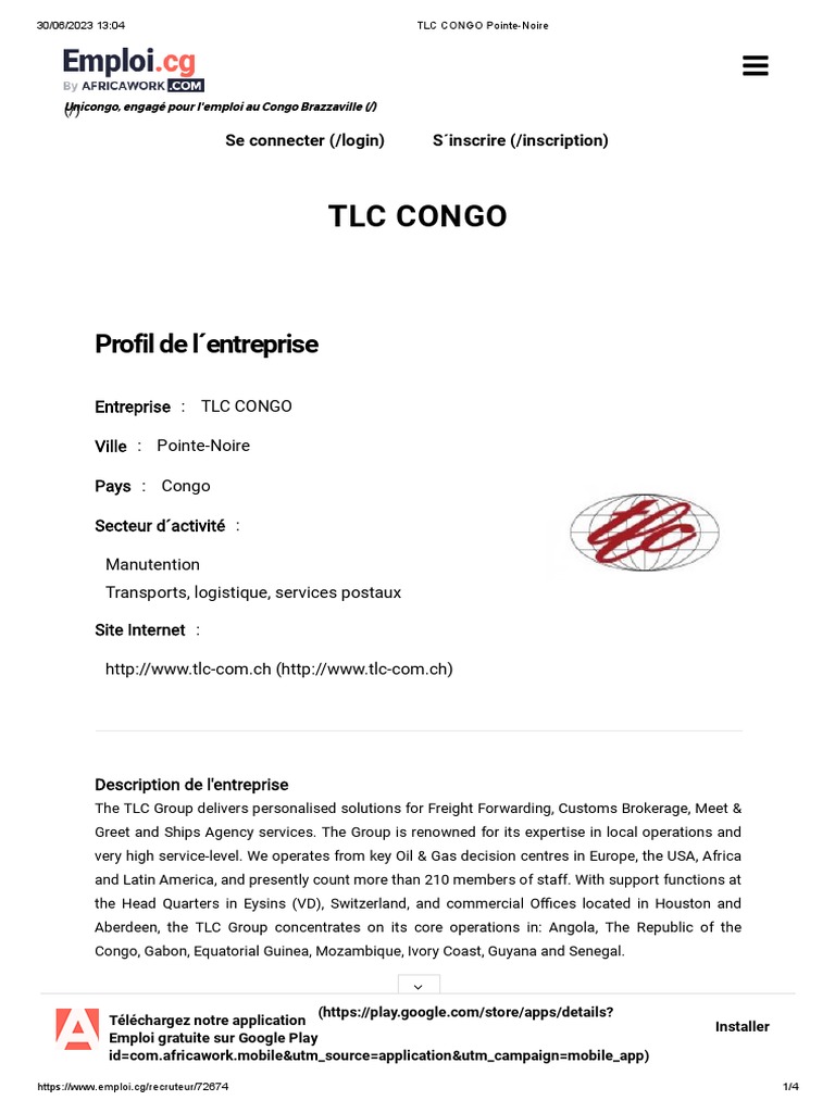 Logistics Services in Congo | PDF | Finance & Money Management | Computers
