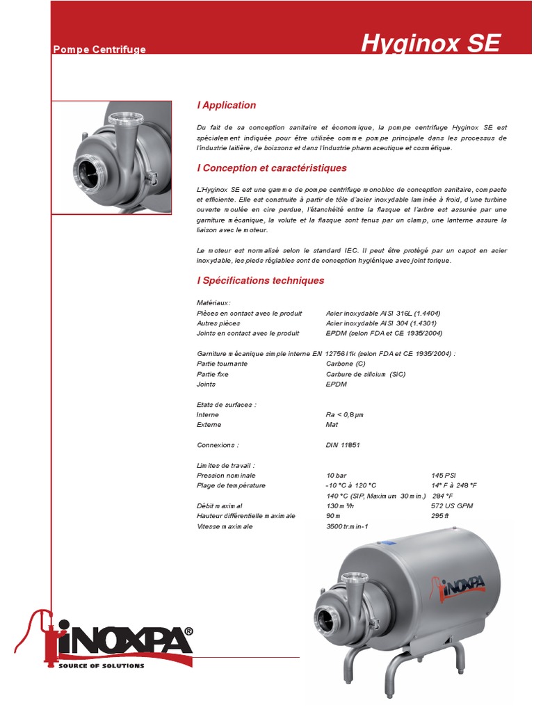 Pompe Inoxpa Se | PDF