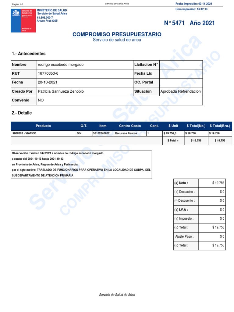 Viatico 347-2021 CPP | PDF