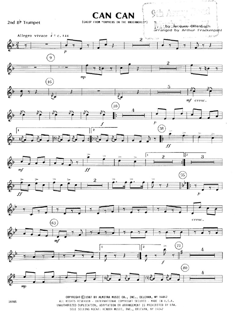 Can Can - Trumpet 2 | PDF