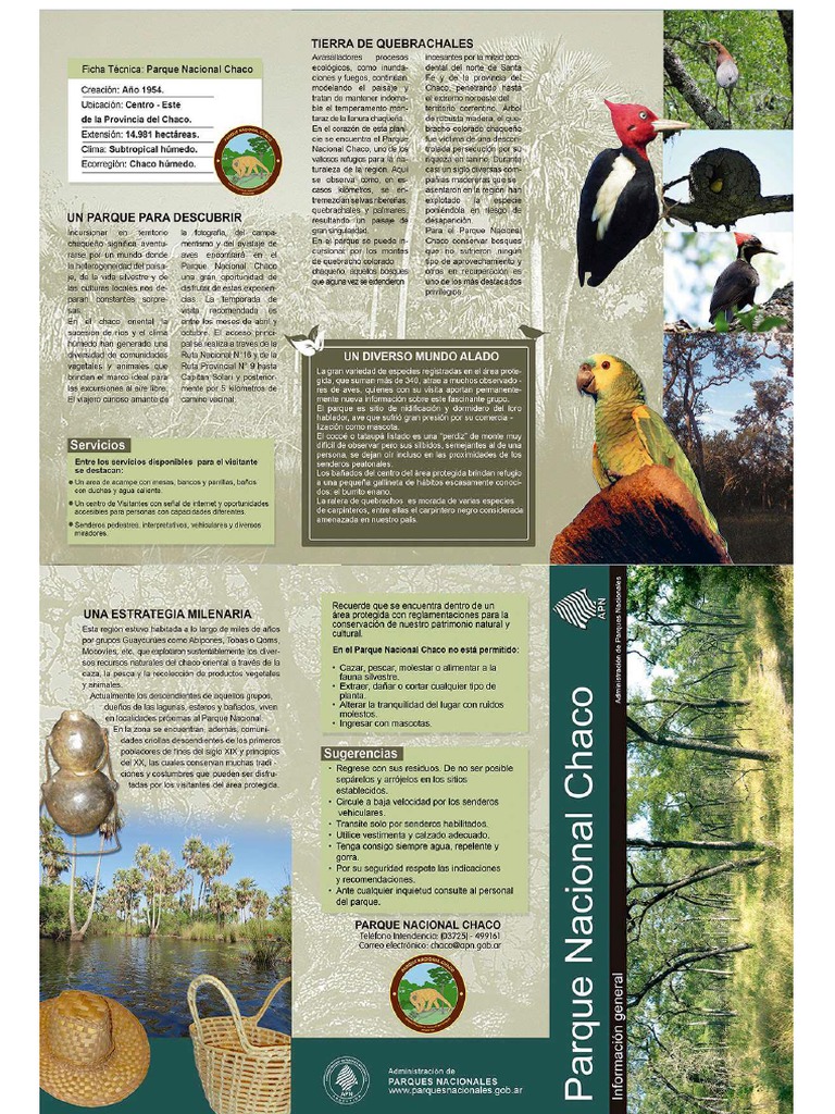 Folleto Parque Nacional Chaco | PDF