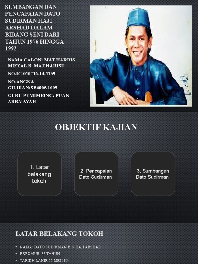 Sumbangan Dan Pencapaian Dato Sudirman Haji Arshad Dalam 2 | PDF | Seni