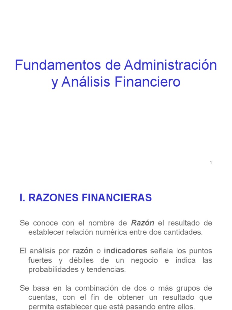 Analisis Razones | PDF | Ratio financiero | Rentabilidad sobre recursos propios