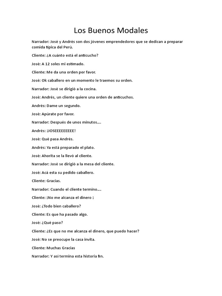 Los Buenos Modales | PDF
