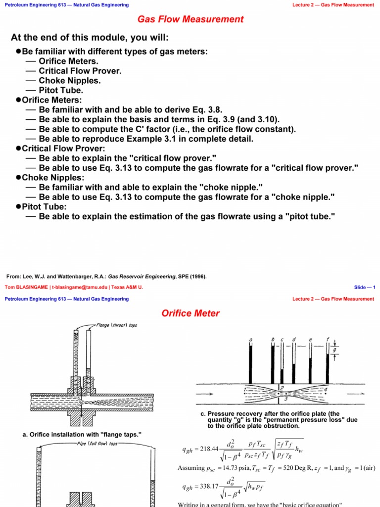 Gas Flow Measurement | PDF