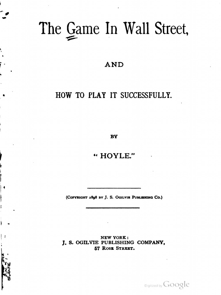 The Game in Wall Street | PDF