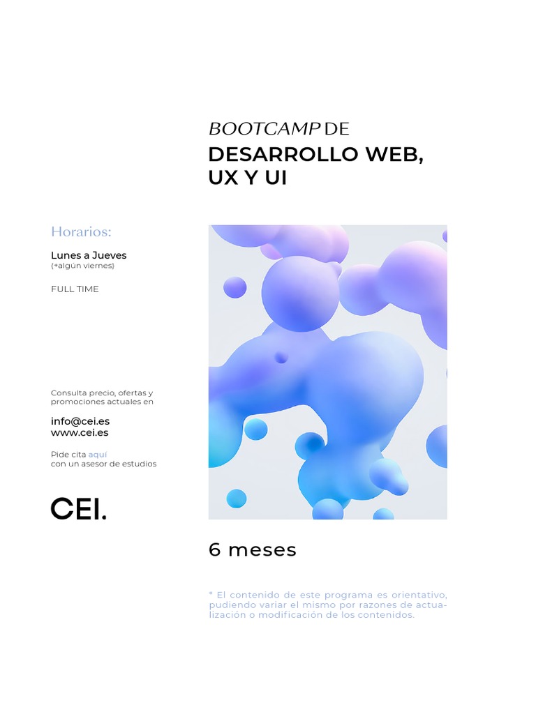 Bootcamp de Desarrollo Web, UX y UI | PDF