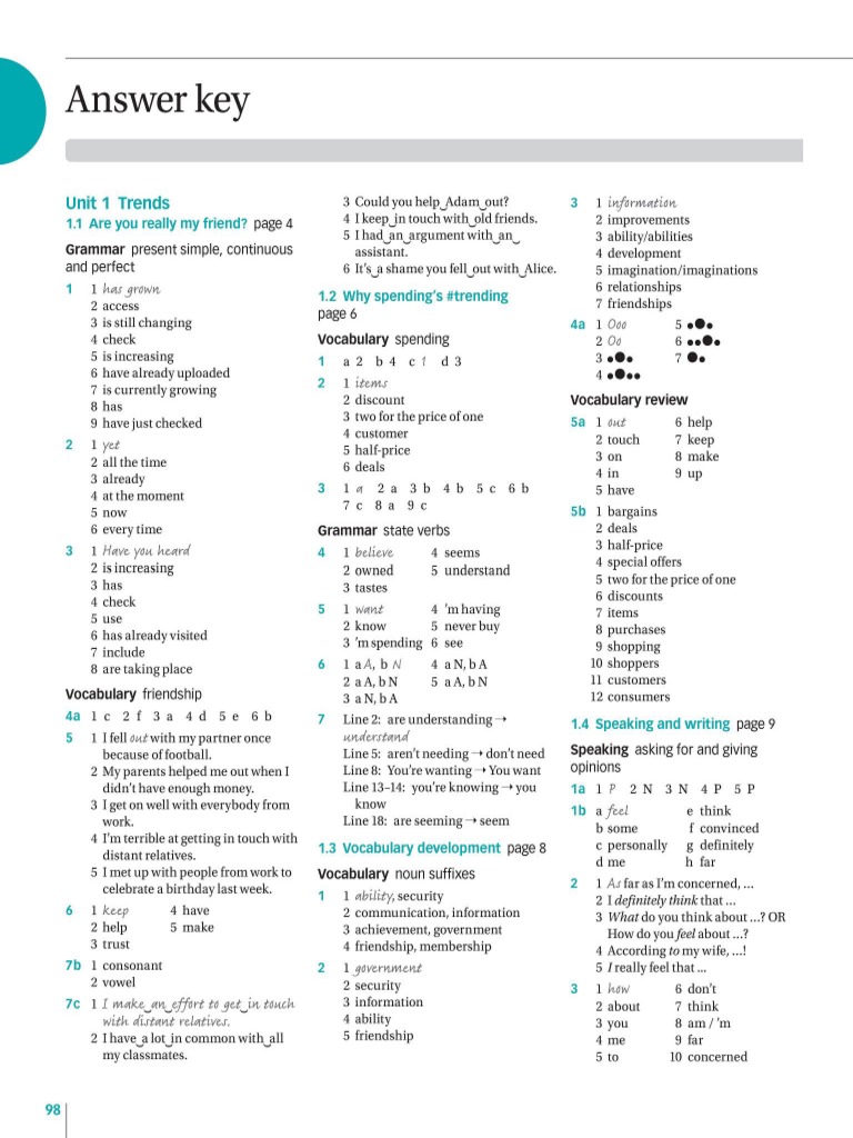 Navigate Intermediate WB Key | PDF