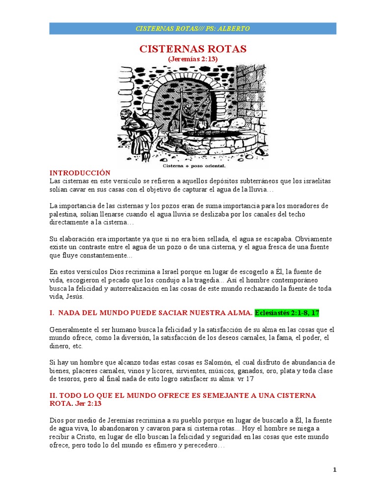 Cisternas Rotas | PDF