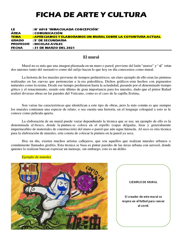 Creación de Murales en Secundaria | PDF