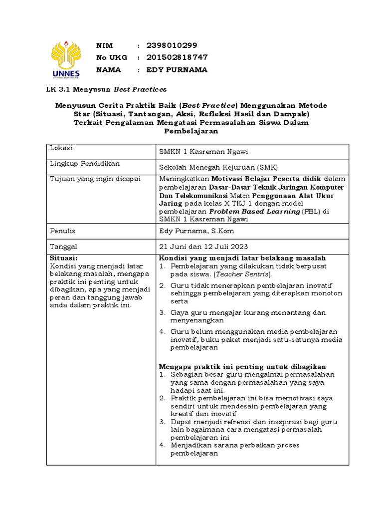Best Practices Menggunakan Metode Star Penggunaan Alat Ukur Jaring | PDF