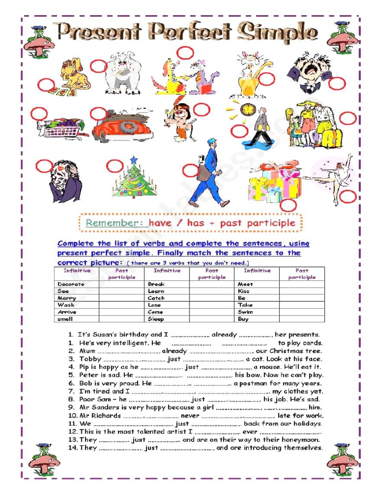 Present Perfect Worksheet | PDF