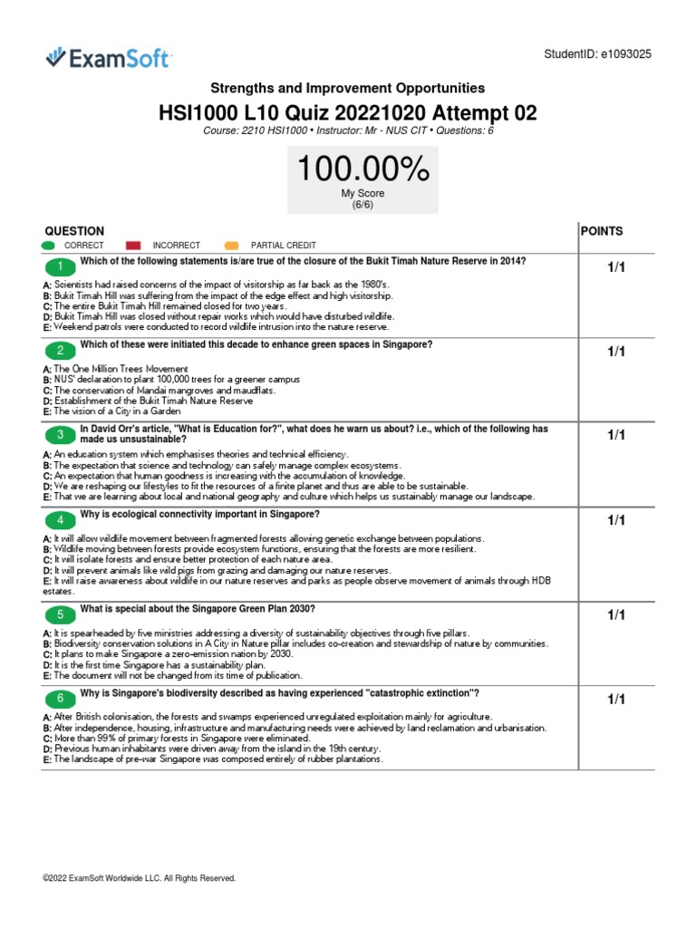Exam Taker Answer Report | PDF | Technology & Engineering