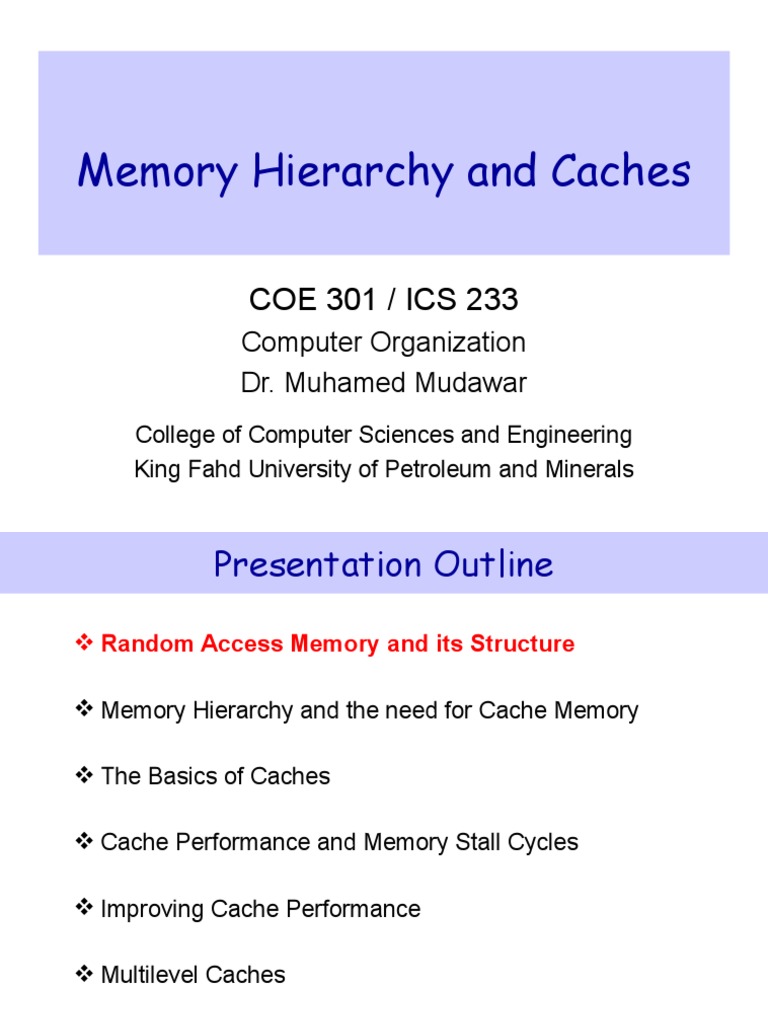 13 Memory | PDF | Cpu Cache | Dynamic Random Access Memory