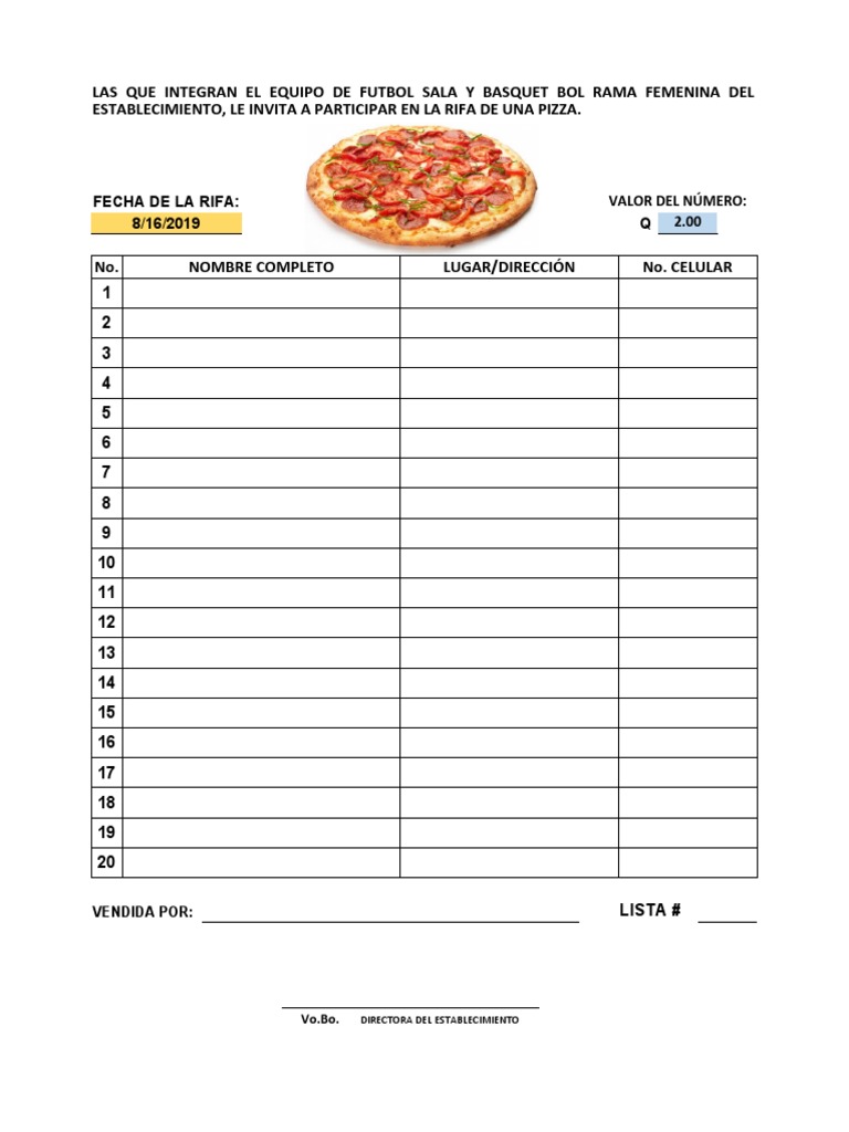 Listado Rifa 2023 | PDF
