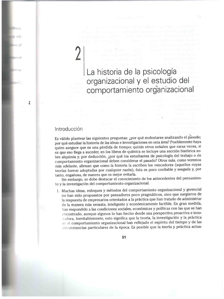 Psicología Organizacional - La Historia de La Psicología - Adrian ...