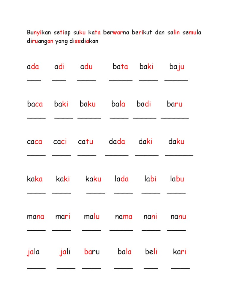 Modul 1 Celik Baca Dan Tulis Print | PDF
