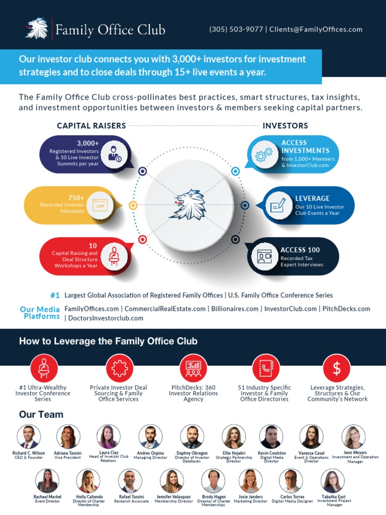 Family Office One Pager - V3 | PDF | Economies | Investing