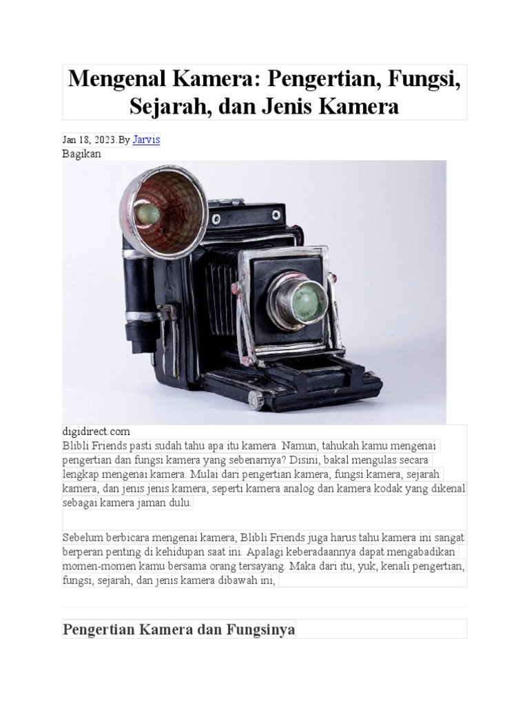 Sejarah Kamera | PDF
