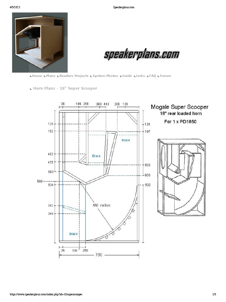 Horn Plans - 18" Super Scooper: Home Plans Readers Projects System ...