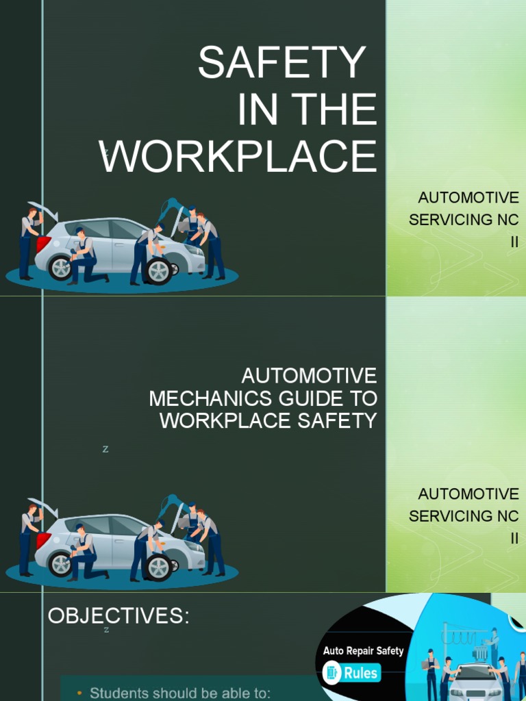 Auto Mechanics: Workplace Safety Guide | PDF