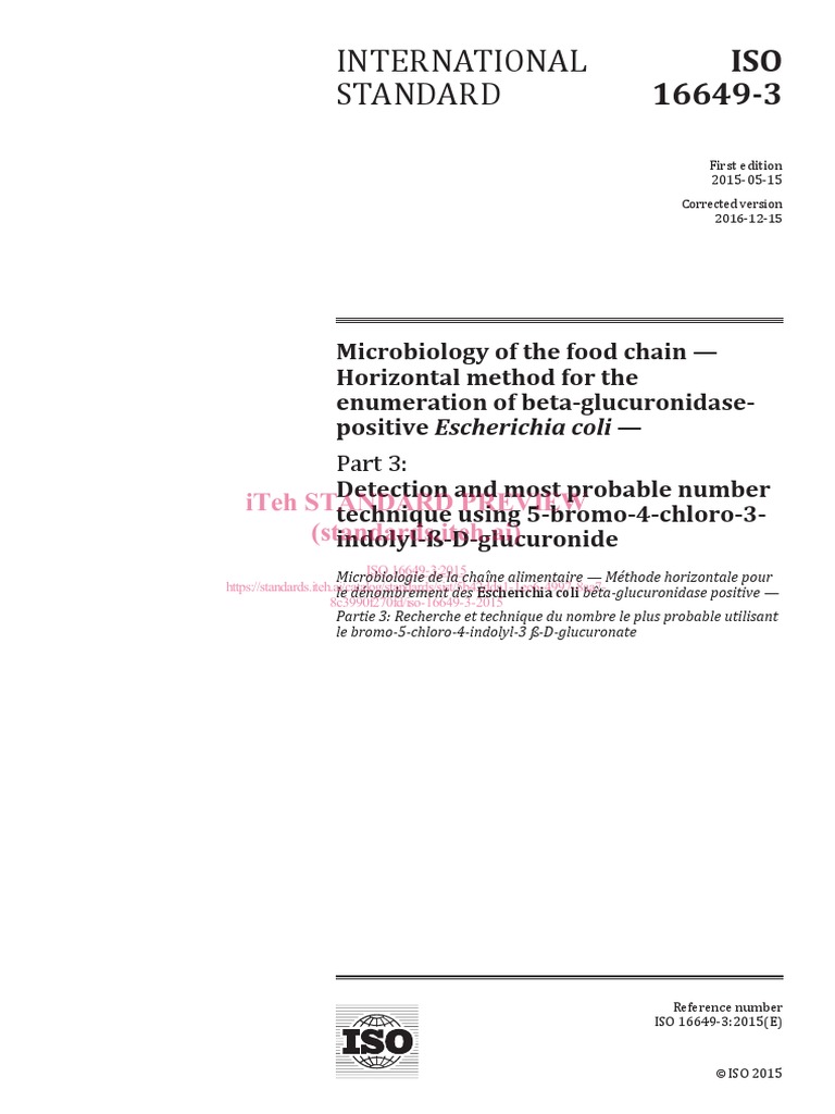 Iso 16649 3 2015 | PDF | International Organization For Standardization ...