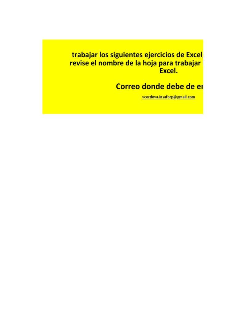 Ejercicios de Excel Intermedio - para Trabajar | PDF Ejercicios de Excel Intermedio - para Trabajar | PDF