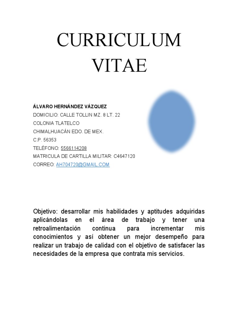 Currículum Vitae de Álvaro Hernández | PDF