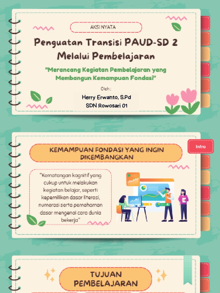 Merancang Kegiatan Pembelajaran Yang Membangun Kemampuan Fondasi | PDF