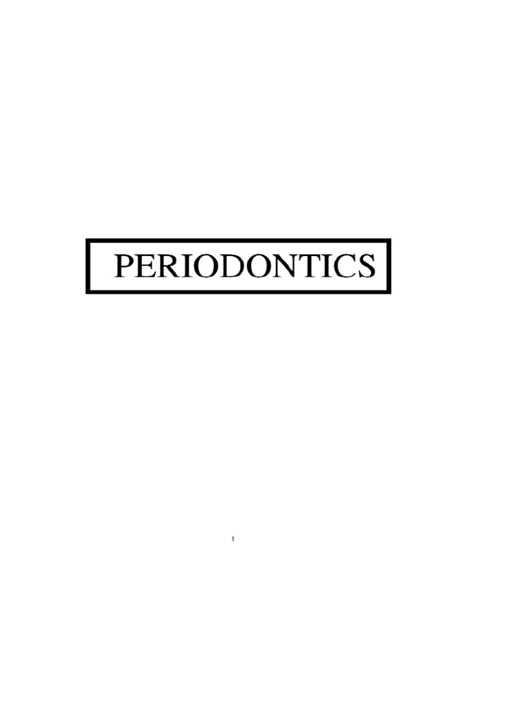 Perio Notes | PDF