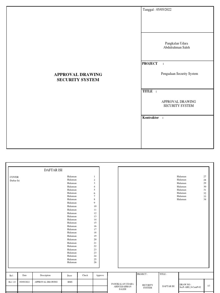Approval Drawing Security System Abdulrahman Saleh | PDF