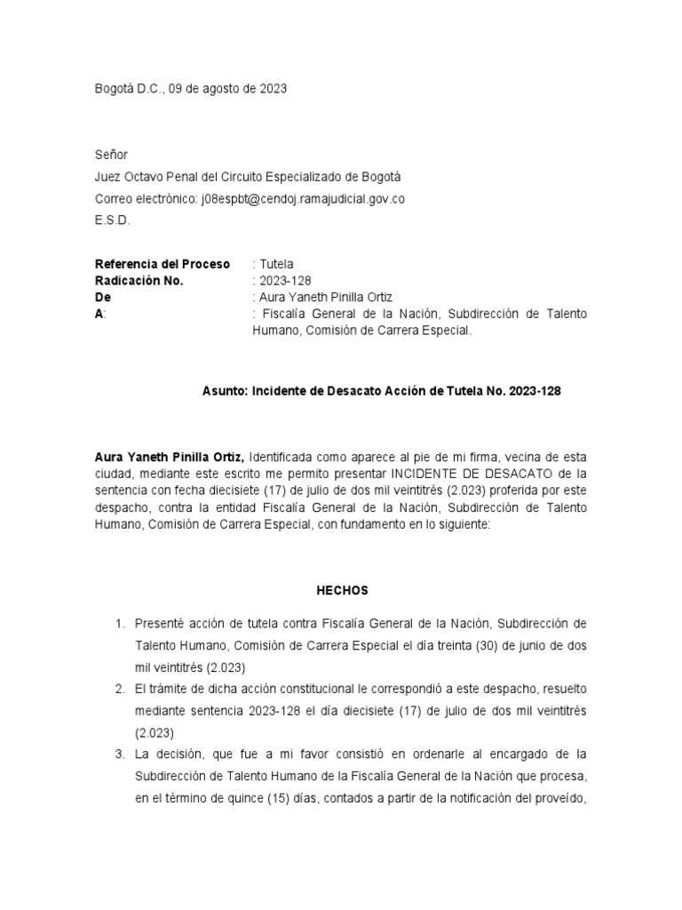 Desacato Tutela | PDF