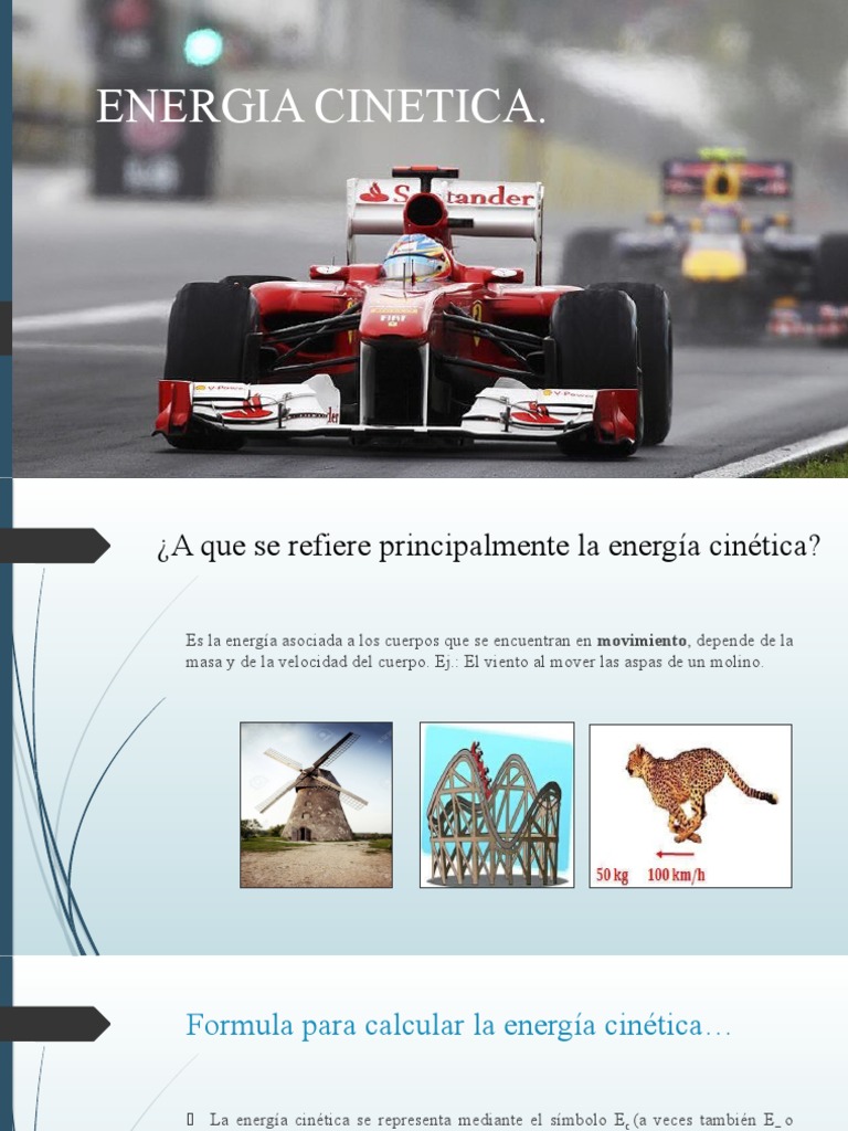 Energía Cinética: Fórmulas y Ejemplos | PDF | Energía cinética | Mecánica