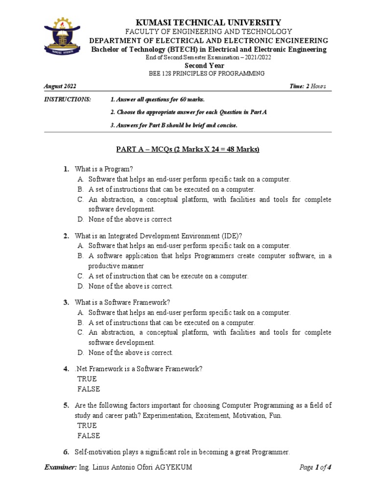Principles of Programming Btech Regular | PDF | Computer Programming ... Principles of Programming Btech Regular | PDF | Computer Programming ...
